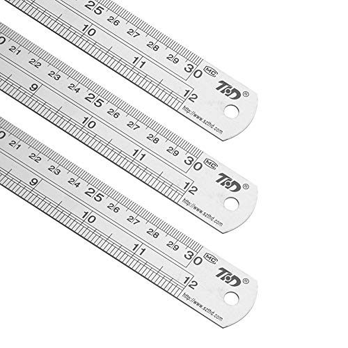 Snapklik.com : Ruler Metal Straight Edge Ruler Stainless Steel Ruler 12 ...