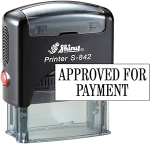 Amazon.com : Shiny Approved for Payment Self Inking Rubber Stamp for ...