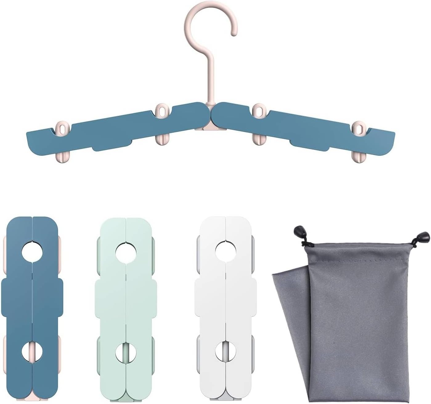 Amazon.com: 4pcs Travel Hanger with Clip Portable Travel Folding ...