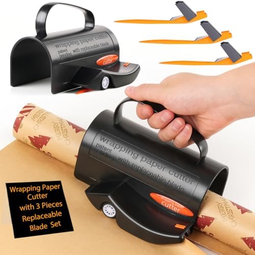 Amazon.com : Wrapping Paper Cutter, Paper Roll Cutter with Handle and ...