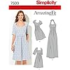 Simplicity Schnittmuster Nr. 7599.BB Damenkleid, Papier, rot, 46-54 ...