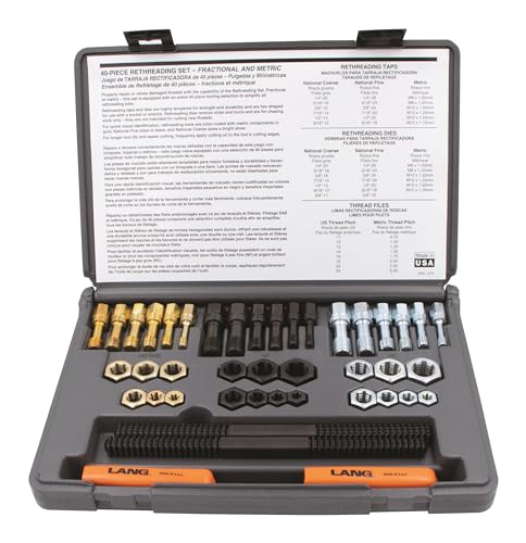 Lang 972 40 Piece Fractional and Metric Thread Restorer Kit – BigaMart