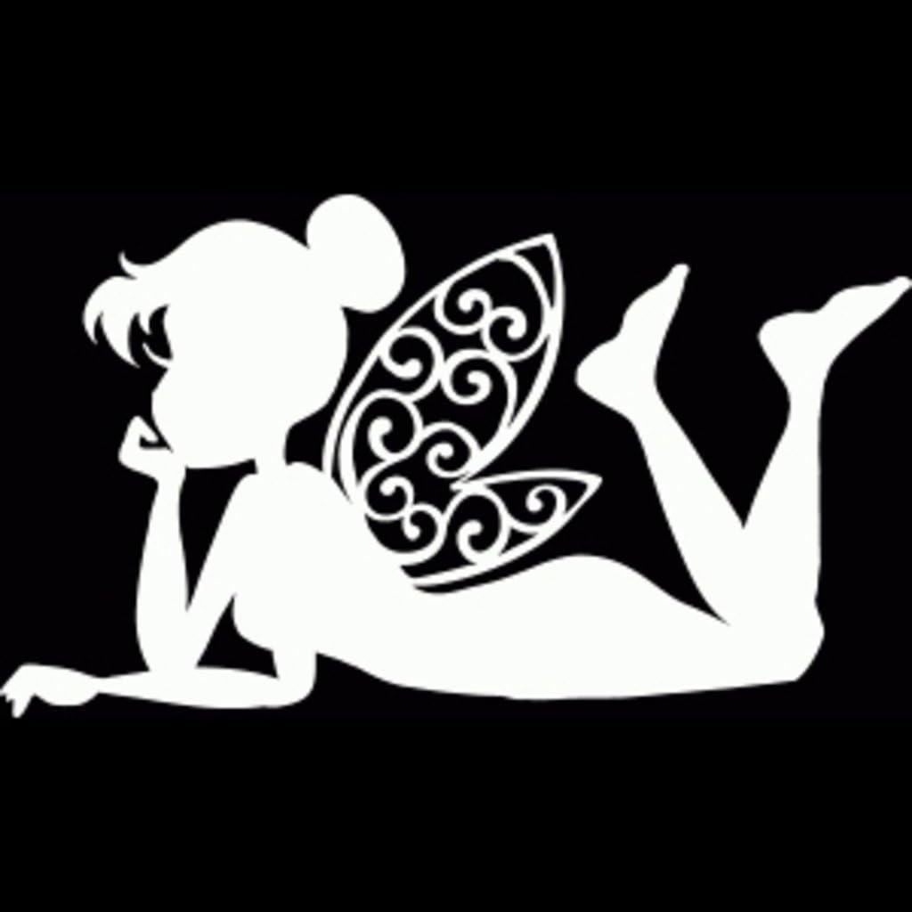 Amazon.com: Tinkerbell Decal Sticker |Cars Trucks Laptop | White Decal ...
