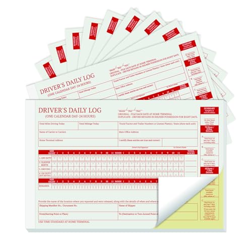 suituts 12 Pack Driver Daily Log Book, 2 Part Carbonless, 5.5 - Want It All