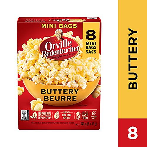 Orville Redenbacher Lot de 8 mini sachets de pop-corn au beurre pour ...