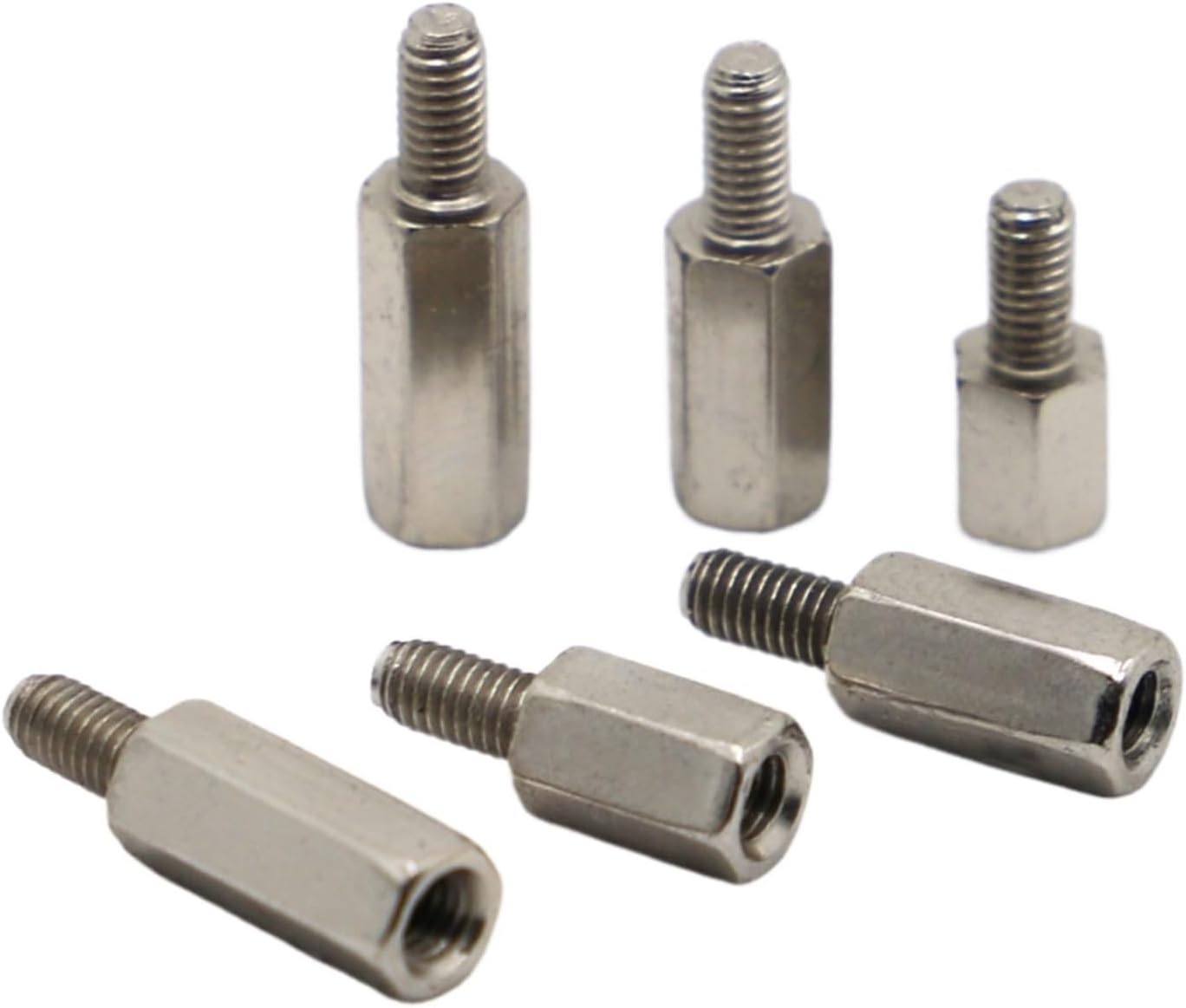 Amazon.com: M2 M2.5 M3 M4 Nickel Plated Steel Hex Standoff Male Spacer ...