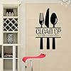 Amazon.com: CUGBO Clean UP After Yourself Kitchen Wall Sticker, Fork ...