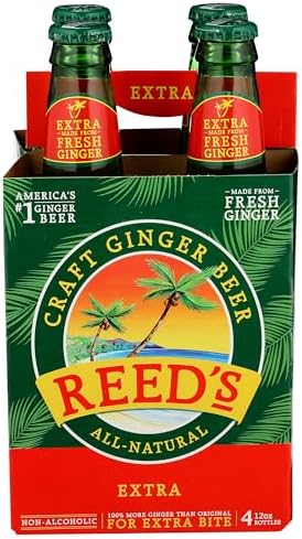 Amazon.com : Reed's Ginger Beer Extra Ginger Brew, 4 pk : Grocery ...