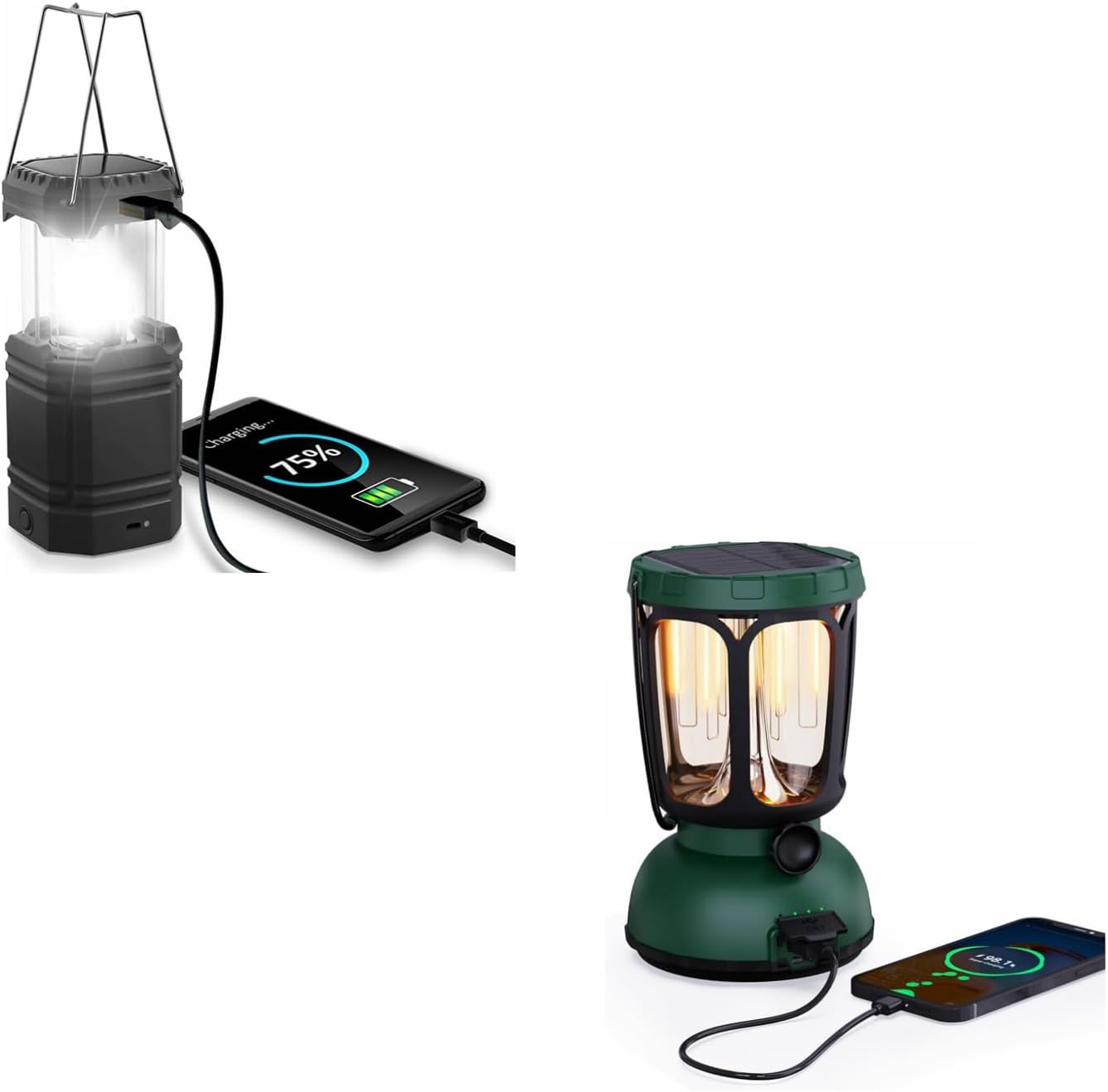 Amazon.com: Mesqool LED Camping Lantern Rechargeable Hand Crank ...