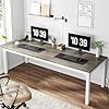 Tribesigns Schreibtisch Computertisch 200 x 70 x 75 cm Doppelter Langer ...