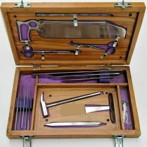Post Mortem Instrument Set/Autopsy/Dissection Kit Anatomy 19Pcs Wooden Box : Amazon.in ...