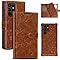 Amazon.com: RMAWRAD Wallet case for Samsung Galaxy S23 Ultra Real Leather case,Genuine Leather2 ...