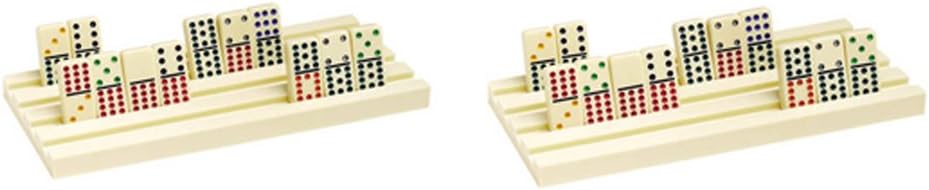 Amazon.com: CHH 2 Plastic Dominoe Racks Hold up to 44 Jumbo Tiles Each ...