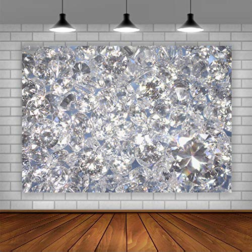 Lofaris Sliver Diamond(Not Glitter) Backdrop Wedding Bridal - Want It All
