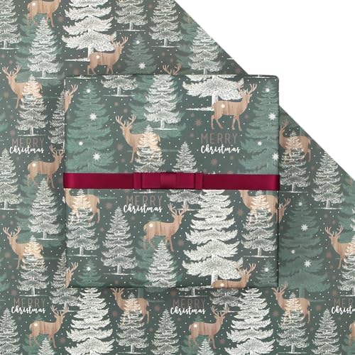 Amazon.com: Hallmark Recyclable Neutral Christmas Wrapping Paper (4 ...