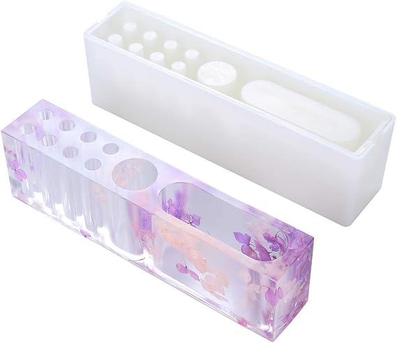 Amazon.com: DIY Multi-Function Pen Holder Resin Molds, Pencil Holder ...