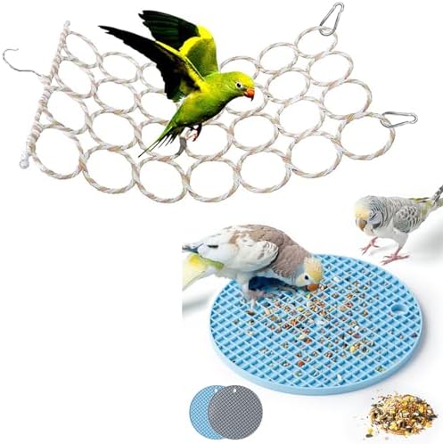 Amazon.com : Jevnd Rat Climbing Rope Net Toy for Cage and 2Pcs Bird ...