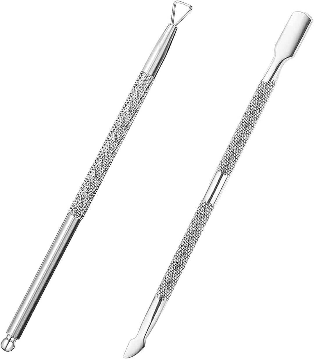 2 Pcs Cuticle Pusher and Cuticle Peeler Stainless Steel Cuticle Pusher ...