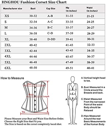 Amazon.com: HNGHOU Women's Bustier Corset Top Plus Size Satin Waist ...