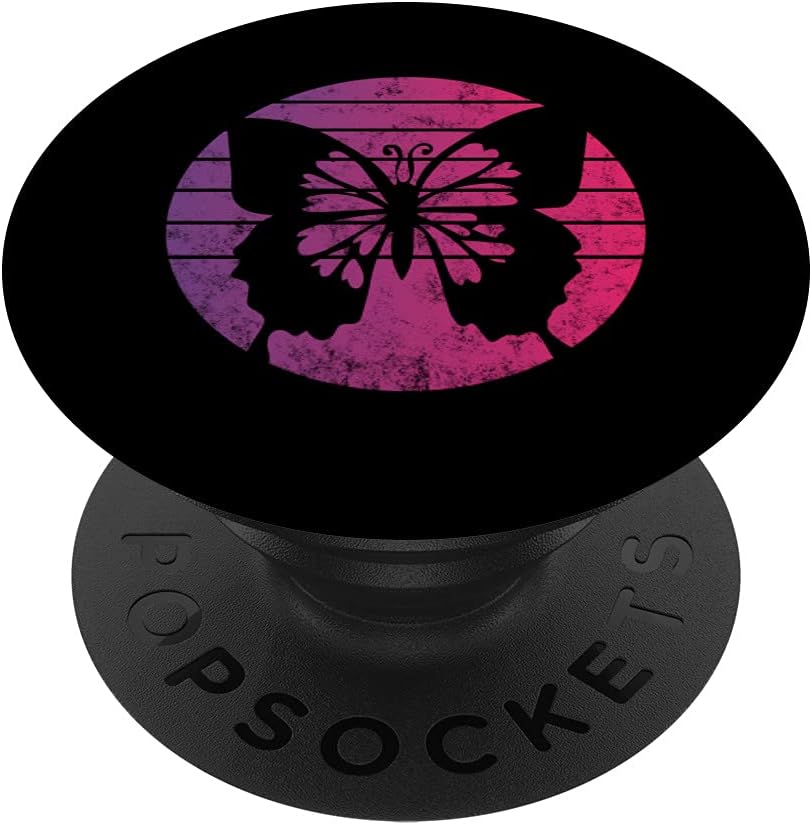 Amazon.com: Butterfly Retro Style Vintage PopSockets Swappable PopGrip ...