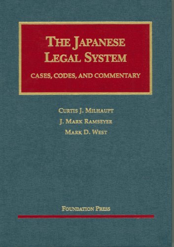 Japanese Legal System: Cases, Codes And Commentary: Milhaupt, Curtis J ...