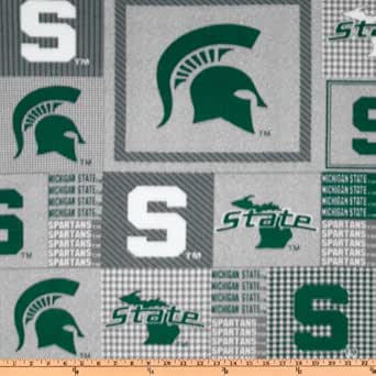 Amazon.com: SYKEL ENTERPRISES Collegiate Fleece Michigan State Plaid ...