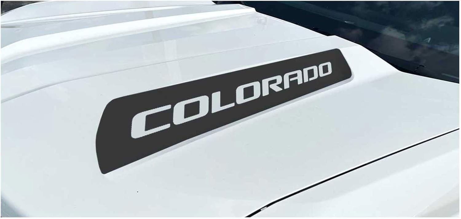 Amazon.com: Chevy Colorado Matte Black Colorado Hood Decals 2023-2026 ...