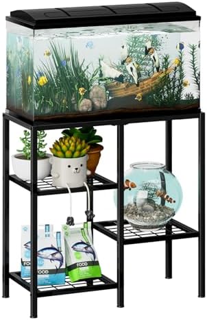 Amazon.com: CADUKE Aquarium Stand 20 Gallon, Metal Fish Tank Stand ...