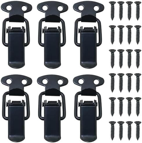 FMHXG 6PCS Spring Loaded Duckbill Hasp Small Hasp with Screws Metal ...