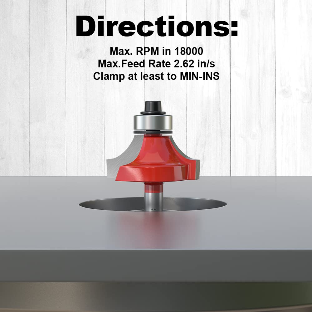 Snapklik.com : FivePears 3/8" Radius Roundover Router Bit 1/4 Inch Shank