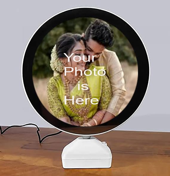 Customized Magic Mirror with Photo/Plastic 20x25 cm Round Shape/Photo ...