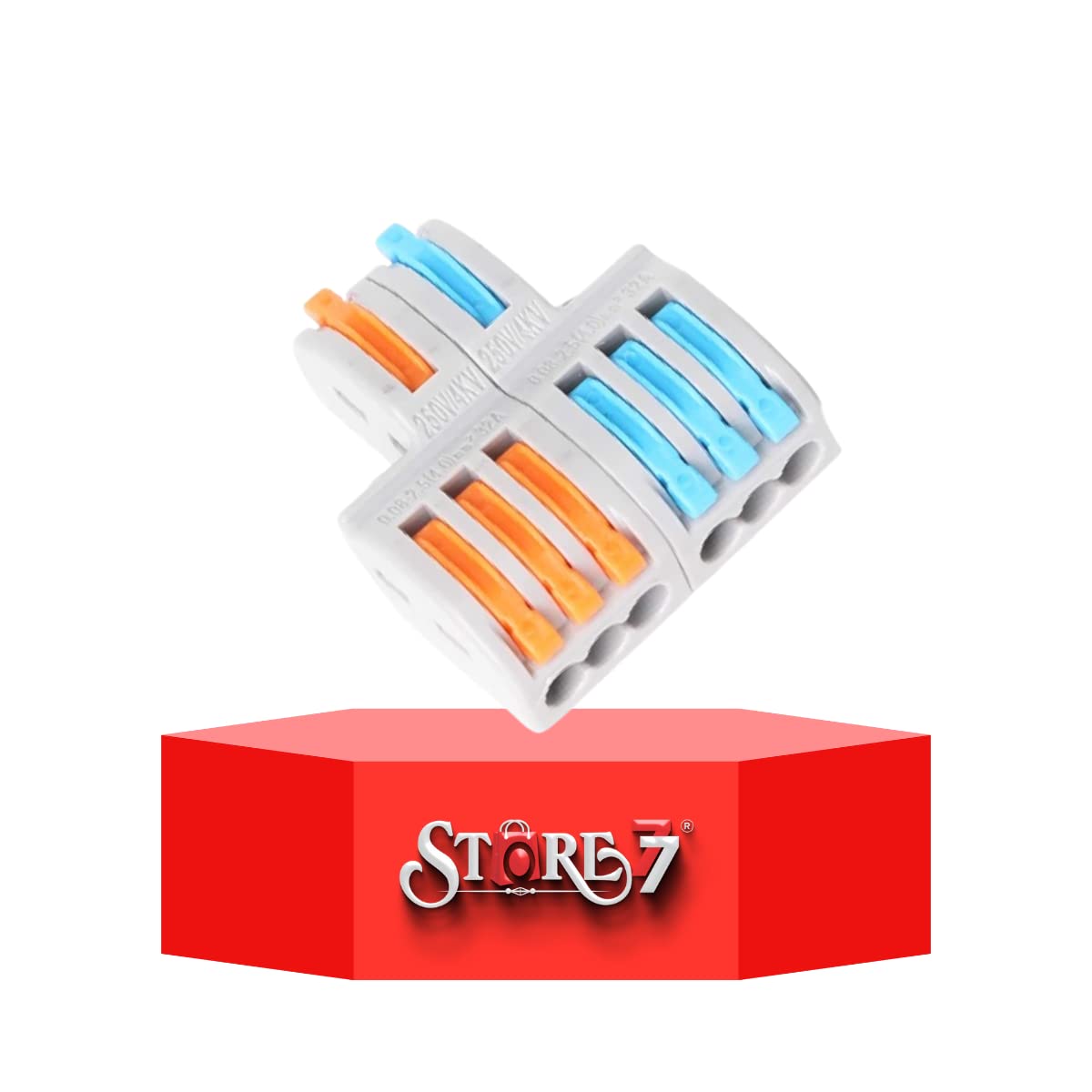 STORE77® 5Pcs Compact Lever Wire Nut Connector (2 in 6 Out), Splicing ...