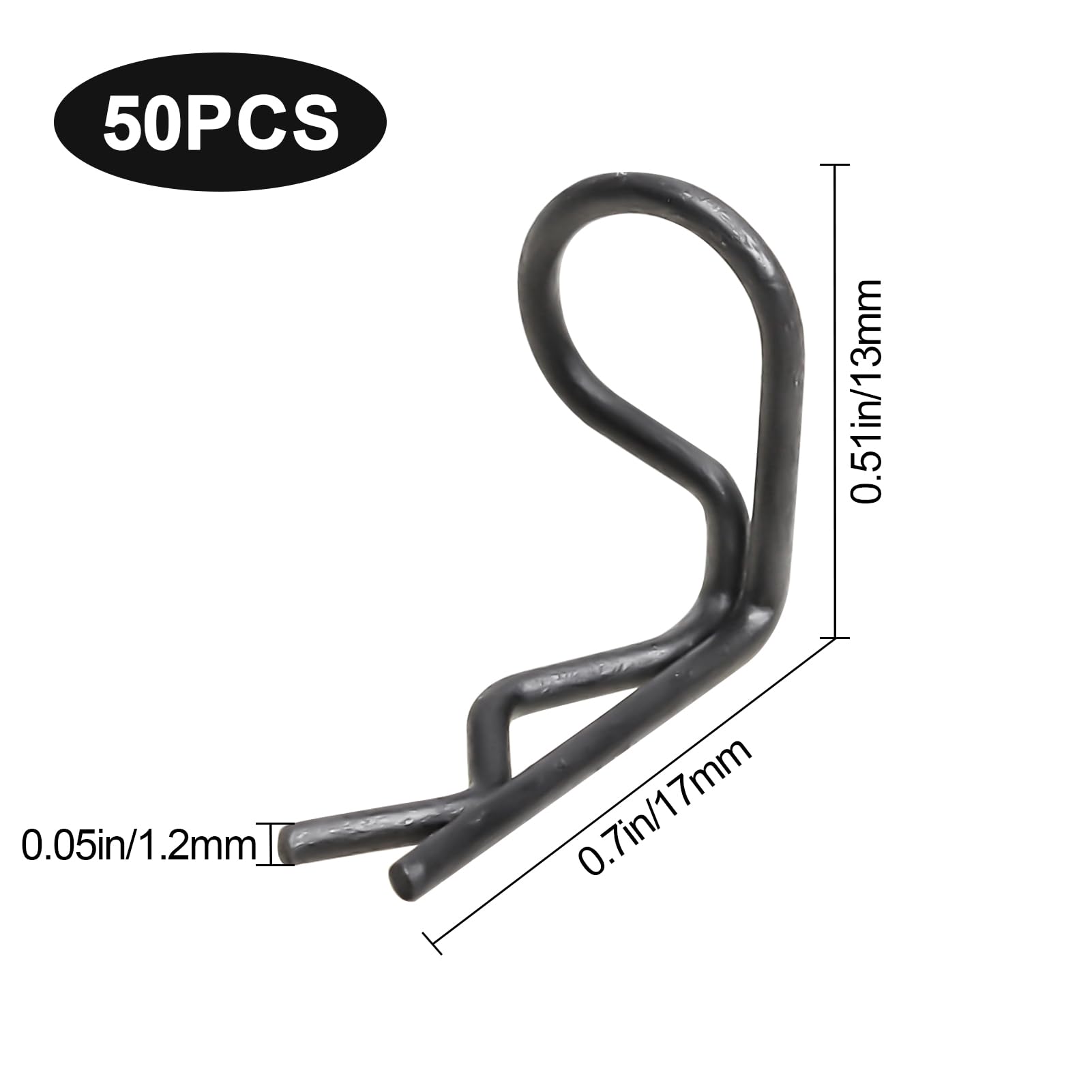 Snapklik.com : HobbyPark 50-Pack 90-Degree Angle Body Clips Bent Pins ...