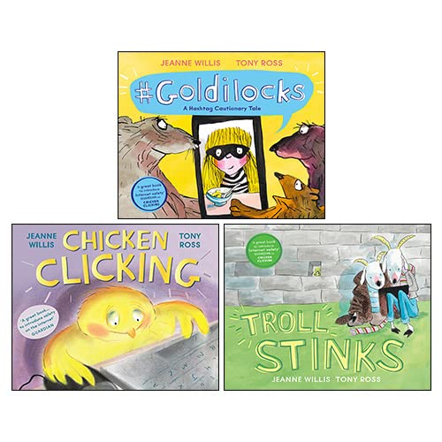 Jeanne Willis 3 Books Collection Set(Goldilocks, Troll Stinks!, Chicken ...
