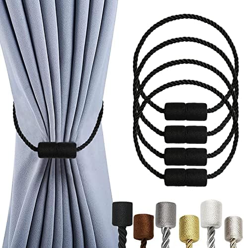 OCIOLI 4 Pack Magnetic Curtain Tiebacks Curtain Holdbacks Curtain ...