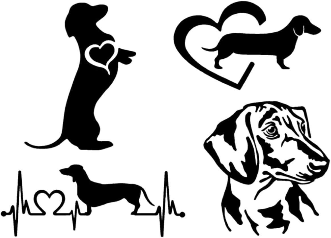 Amazon.com: Dachshund Decals 4 Pack: Dachshund Begging, Weiner Dog ...