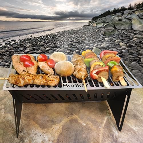 Amazon.com: Bodkar Small Portable Grill for Personal Use, Mini Charcoal ...