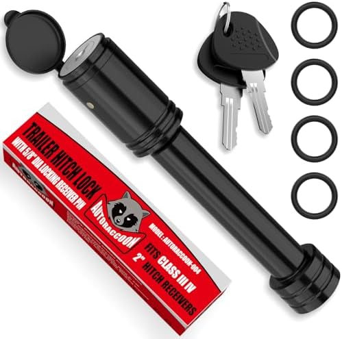 AUTORACCOON Trailer Hitch Lock - 5/8" Dia Locking Receiver Pin, Fits 2 ...