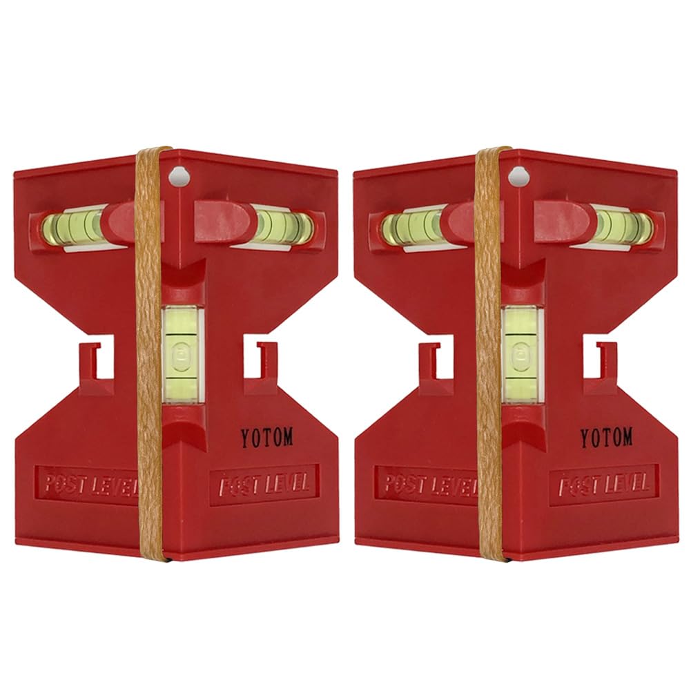 Snapklik.com : 2 Pcs Magnetic Post Level For Pipe, Post And Beams Leveling