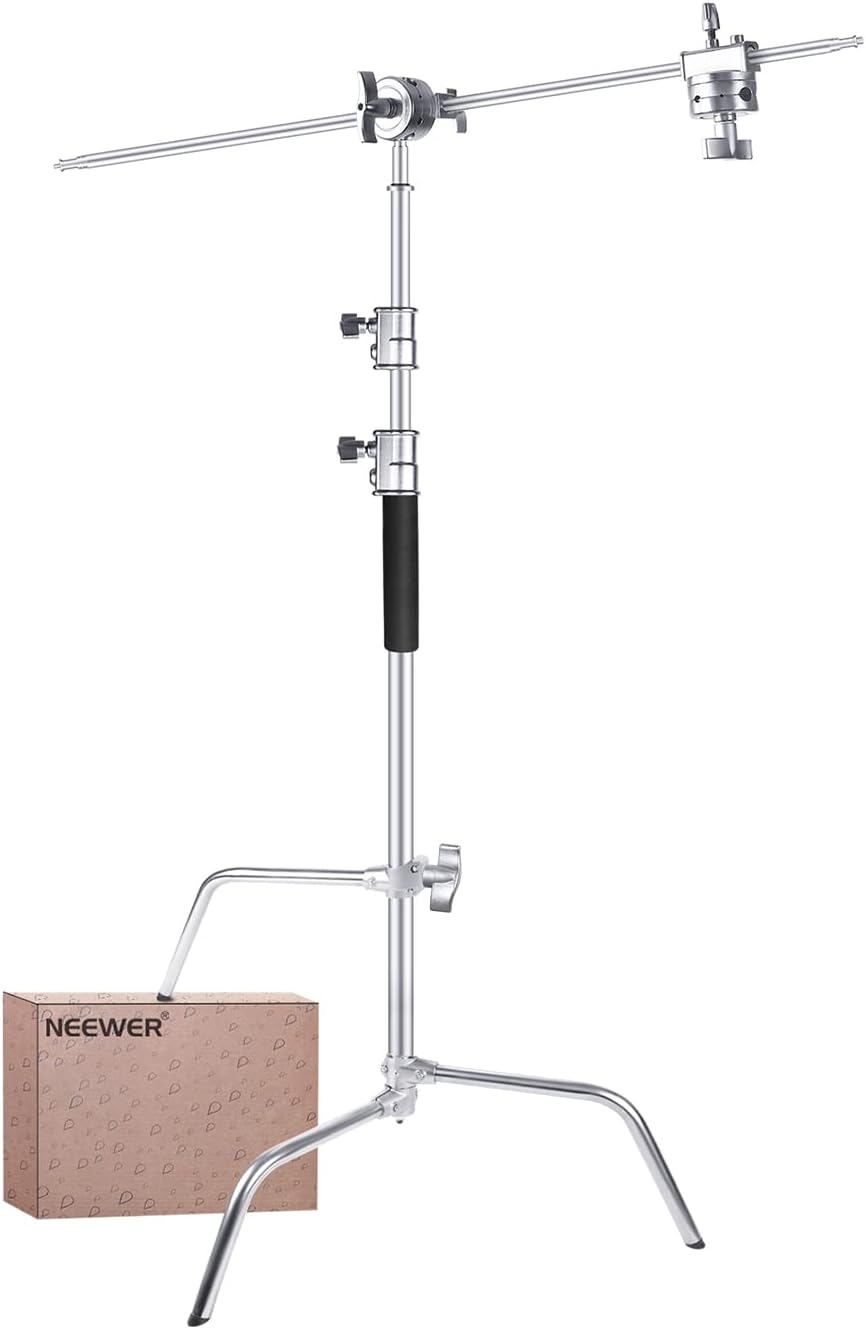 Amazon.com : NEEWER C Stand with Boom Arm & Sliding Legs, Pro 100% ...
