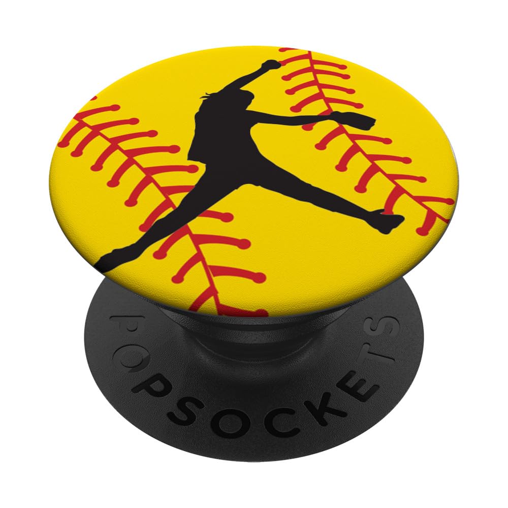 Amazon.com: Softball Pitcher PopSockets PopGrip: Swappable Grip for ...