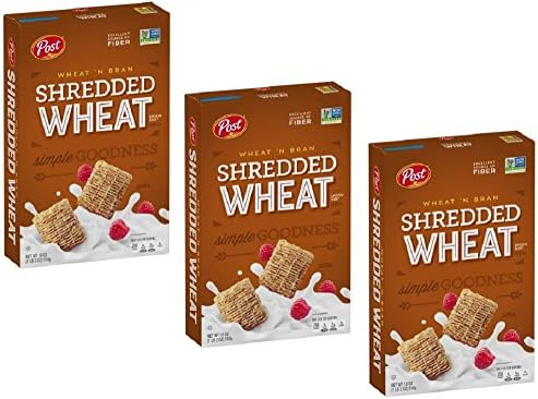 Amazon.com: Post Original Shredded Wheat, Whole Grain, Non-GMO, Heart ...