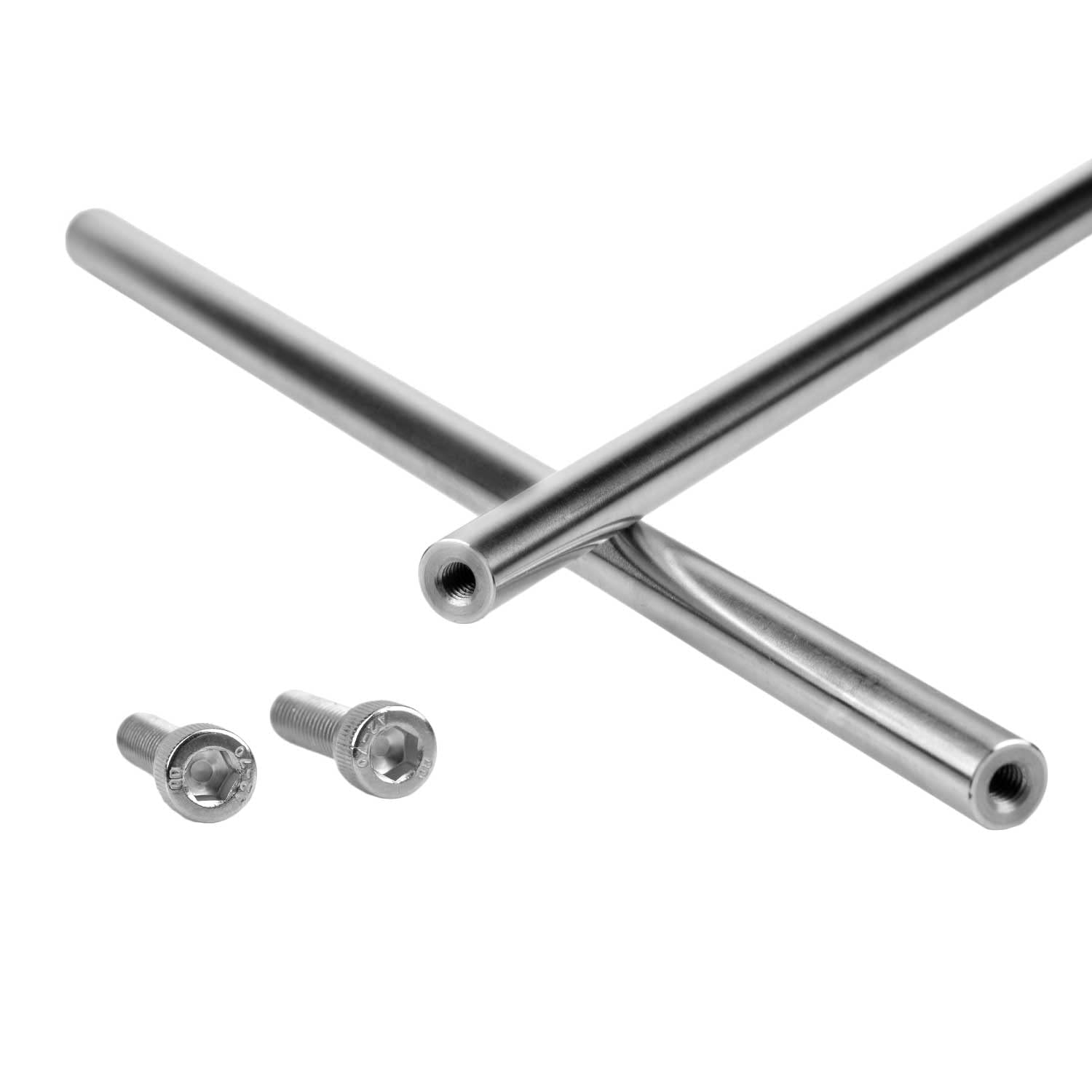 Snapklik.com : 2 Pcs 10 Mm X 200mm Chrome Plated Linear Rod