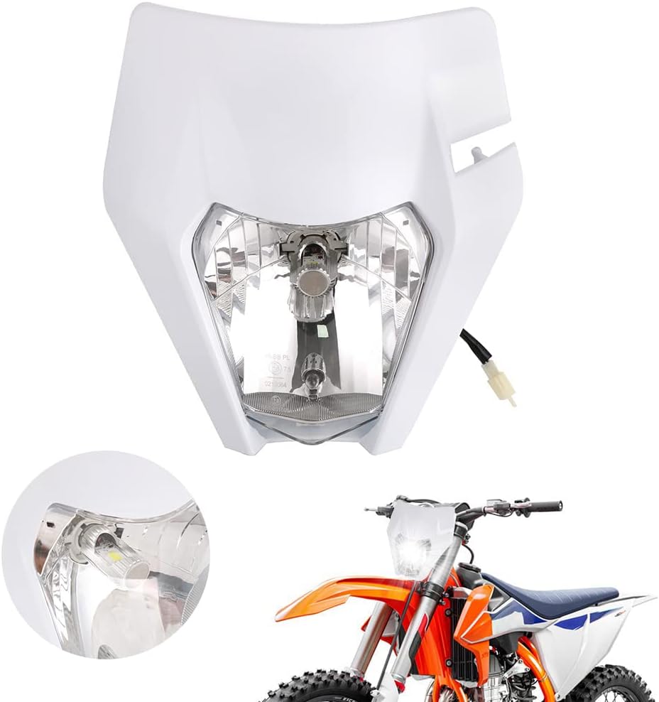 Dirt Bike Headlight,Motorcycle LED Headlight Kit Front Head Lamp Light ...