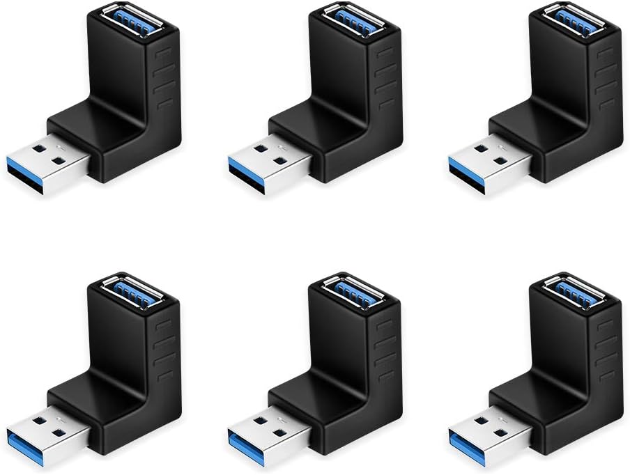 Amazon.com: 90 Degree USB 3.0 Adapter 4 Pack, Up and Down & Left and ...