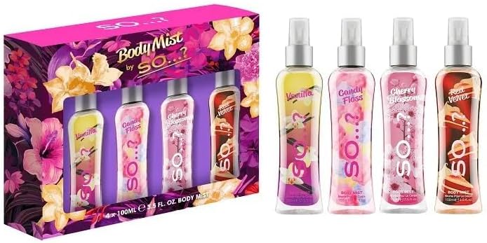 Body Mist By So Luscious Four Mini Mist Fragrance Mist Gift Set for ...