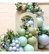 Amazon.com: 146Pcs Dusty Green Blue Balloon Garland Arch Kit Green Ash ...