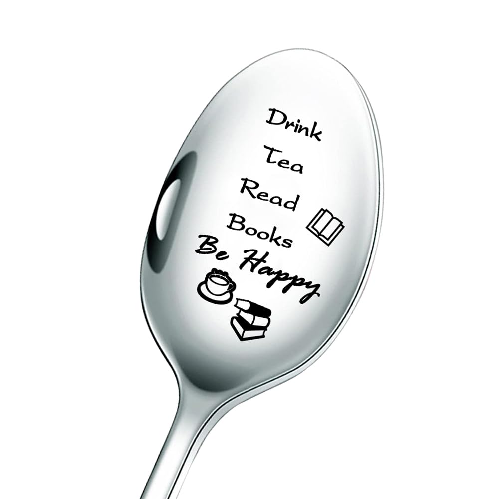 Funny Tea Spoon Stainless Steel Cofee Spoon Engraved with Drink Tea ...