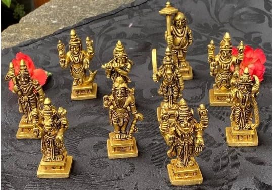 Buy Das Traders 2.5" Brass Dhasavatharam,Dashavatar Set, Vishnu ...