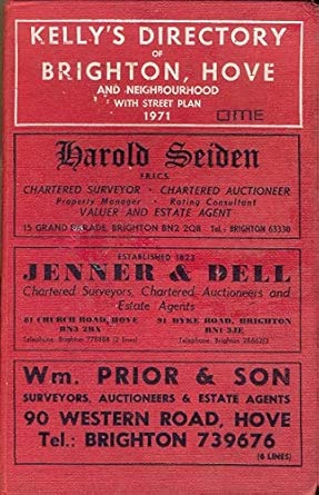 Kelly's Directory of Brighton and Hove 1971: Amazon.co.uk ...
